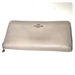 Coach | Bags | Coach Beige Wallet | Poshmark